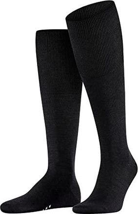 Falke Airport M Kh laine coton unies 1 paire, Chaussettes longues Homme, Noir Black 3000, 49-50