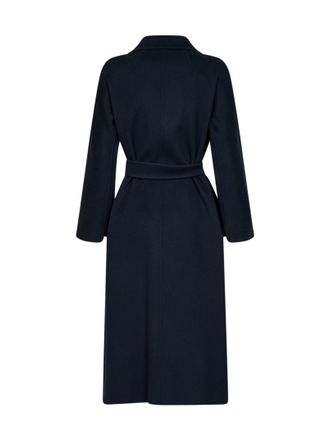 Max Mara Womens Coat Esturia Dark Blue Virgin Wool