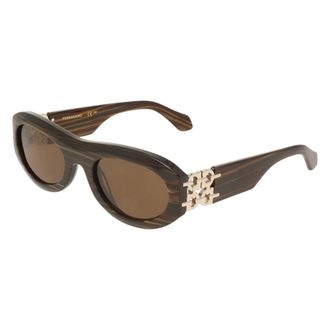 Ferragamo Lunettes de soleil Sf2082Se 223 - Femme - Accessoires - Orange - Taille: 54 MM