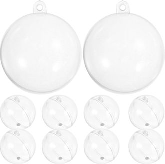 DOITOOL 30 Stück transparente befüllbare Kugeln, Weihnachtsbaumkugel, Dekorationen, Leere hängende Kugeln für DIY-Weihnachtsbaumschmuck, Seife, Badekugel, 50 