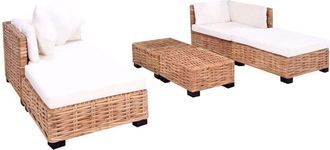 vidaXL Vidaxl - Ensemble de canapés 16 pcs Rotin naturel