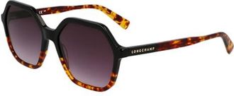 Longchamp Lunettes de Soleil LO760S N 011 BLACK/HAVANA 56/17/140 Femme