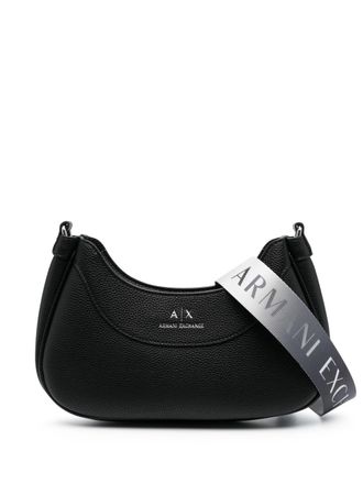 A|X Armani Exchange sac à bandoulière en cuir à logo embossé - Noir