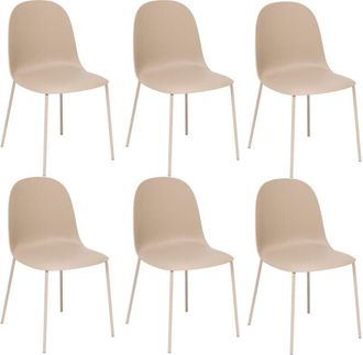 Toilinux Lot de 6 chaises ASAN