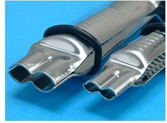 PME OS274 Prägezange, offene einfache Muschelform, kleines Format, Edelstahl, Silver, 8.5 x 1.8 x 1.5 cm