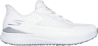 Skechers Golf Womens Flight Slip-in Spikeless Golf Shoe Sneaker, White Silver, 11