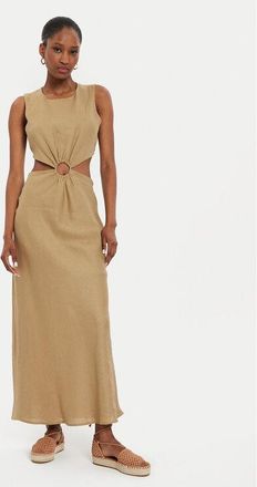 Vicolo Sommerkleid Abito TB2881 Beige Regular Fit
