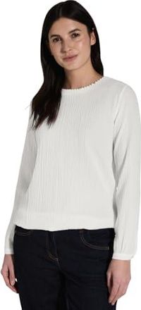 Cecil B345243 Chemisier avec détail Smock, Vanilla White, XL Femmes