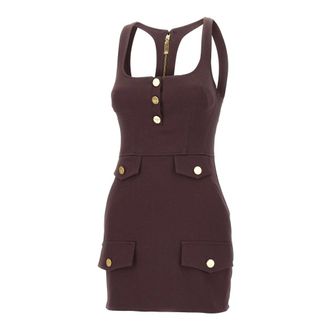 Elisabetta Franchi Femme, Robes, Brun, Taille: 40 FR Elisabetta Franchi Robes Marron