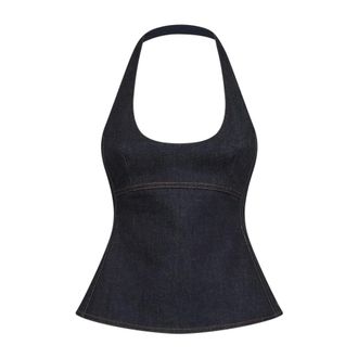 Jacquemus Femme, Tops, Bleu, Taille: 38 FR Lavoir de-N&icirc;mes Denim Top