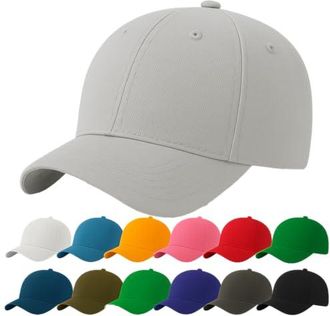 4sold Casquette Baseball Snapback Hip Pop Couleur Unie Ajustable 6 Panneaux Taille Unique Golf Hat Motorcycle Trucker Cap - Homme Femme (Stone)