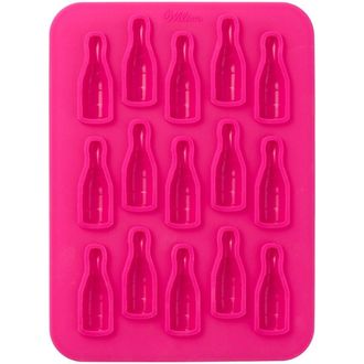 Wilton 2115-3844 Sparkling Wine Bottle Silicone Candy Mould, Rosa