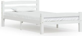 vidaXL Cadre de lit Blanc Bois de pin massif 100x200 cm