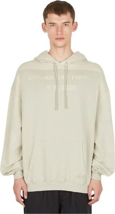 Applied Art Forms Applied ART Forms, Homme, Sweatshirts et sweats &agrave; capuche, Beige, Taille: L SweaT-shirt &agrave; capuche Spray Stencil