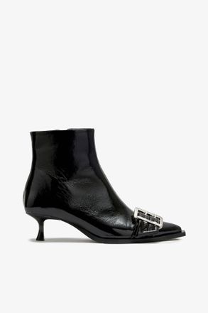 Ganni Bottes basses &agrave; boucle en noir - Taille 39 - Pour Femme