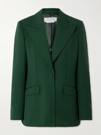 Gabriela Hearst Leiva Blazer Aus Wolle - Gr&uuml;n