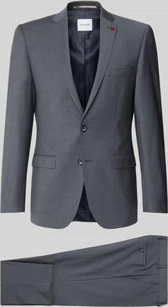 Roy Robson Slim Fit Anzug aus Woll-Mix in unifarbenem Design