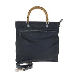 Gucci Pre-owned Bamboo Nylon Leder Tote Bag - - Pre-owned - Damen - Schwarzk - ONE SIZE