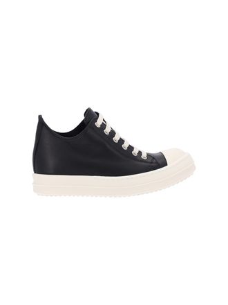 Rick Owens Niedrig Geschnittene Leder-Sneaker