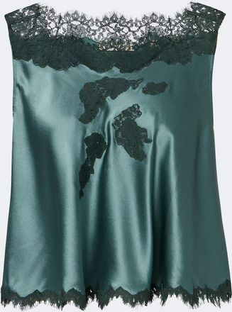 D&ocirc;en D&ocirc;en Top Valerina en satin de soie &agrave; dentelle