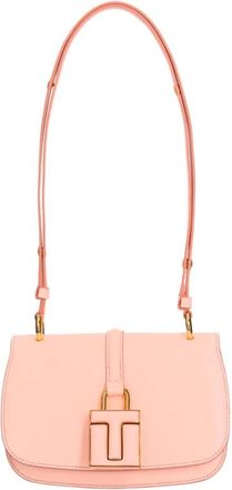 Tom Ford Femme, Sacs, Rose, Taille: ONE Size Mini Sac à Rabat en Cuir Palmellato