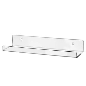 BESPORTBLE Schwebendes Wandregal Aus Acryl Mit Abgerundeten Kanten Transparentes Ausstellungsregal F&uuml;r Schlafzimmer Und Wohnzimmer Modernes Wandmontiertes Aufbew