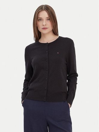 Tommy Hilfiger Strickjacke WW0WW42370 Schwarz Regular Fit