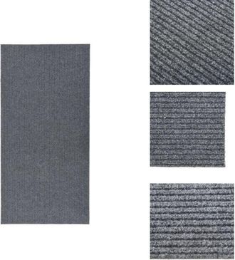 vidaXL Vidaxl - Schmutzfangl&auml;ufer Grau 100x200 cm - Schmutzfangmatte - Laufmatte - Flurmatten - Wohnzimmerteppich - Treppenlaufmatte