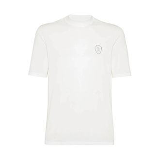 Brunello Cucinelli T-Shirt mit Logo - - Tops - Herren - Wei&szlig; - L
