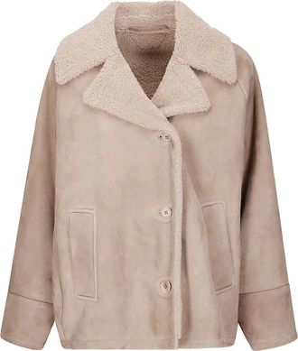 Salvatore Santoro Jacke mit Shearling-Kragen - Nude