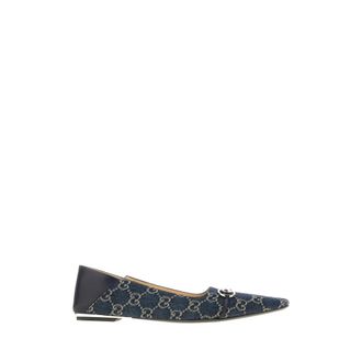 Gucci Vittoria Ballerina - - Shoes - Damen - Blau - 37 1/2 EU
