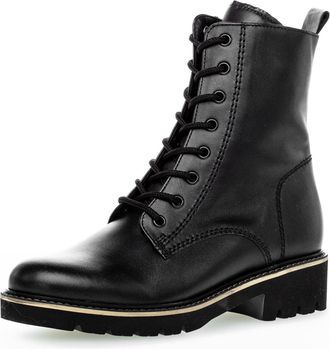 Gabor Damen Combat Boots, Frauen Stiefeletten,Wechselfu&szlig;bett,Moderate Mehrweite (G),uebergangsstiefel,Stiefel,schw.(Micro/Uni),38.5 EU / 5.5 UK