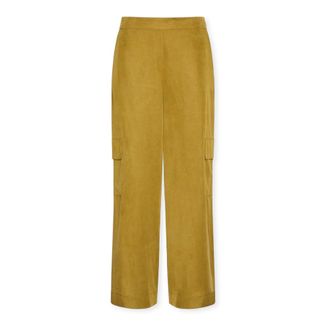 Elena Miro Flie&szlig;ende Lyocell-Mischung Cargo-Hose - - Trousers - Damen - Braun - 6XL