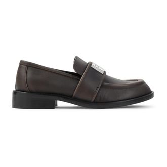 Acne Studios Braune Loafer Schuhe Elegante Silberne Details - - Shoes - Damen - Braun - 36 EU