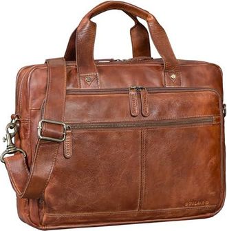 STILORD Ronan Serviette Cuir Homme Grande Sacoche Ordinateur 16 Pouces Travail Besace Business - Cartable Enseignant A4 Porte Document avec Bandouli&egrave;re Amovib