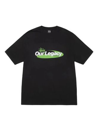 St&uuml;ssy x Our Legacy Work Shop Swirl T-Shirt - Schwarz