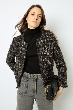 Gerard Darel Veste en tweed multico - MATHILDA - Noir