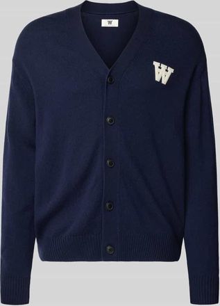 Wood Wood Strickjacke aus Lammwolle mit V-Ausschnitt Modell Tay