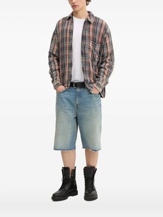 Won Hundred chemise zippée Zayne à carreaux - Orange