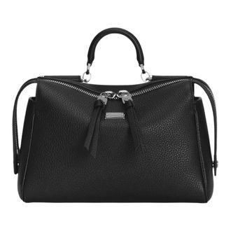 Dolce & Gabbana Vittoria Leather Tote - Femme - Sacs - Noir - Taille: ONE Size