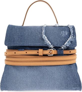Moschino Femme, Sacs, Bleu, Taille: ONE Size Sac Pochette Enveloppe &agrave; Poign&eacute;e Sup&eacute;rieure