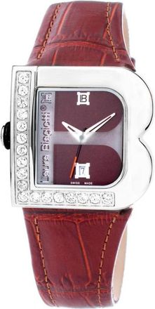 Laura Biagiotti Femme, Accessoires, Brun, Taille: ONE Size Leather Dress Watch