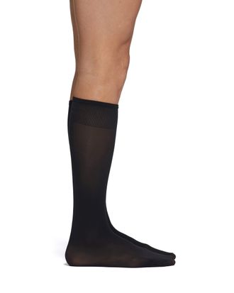 Pompea Herren Calzini Uomo In Morbida Microfibra Langer Strumpf, Schwarz, Einheitsgröße (2er Pack)