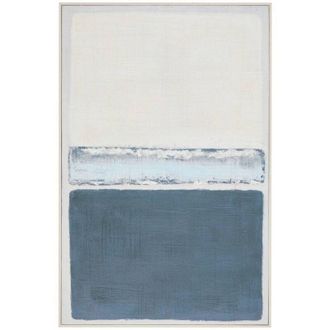 Atmosphera Atmosphera - Gemalte Leinwand mit Rahmen Jimena blau 116x75cm cr&eacute;ateur dint&eacute;rieur