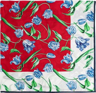 Kenzo unisex, Accessoires, Multicolore, Taille: ONE Size Tulip Square Scarf
