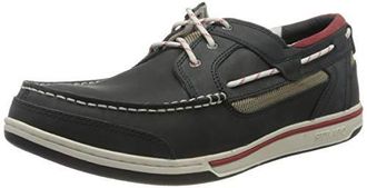 Sebago Hommes Triton Three Eyelets NBK Chaussures de Bateau, Bleu Blue Navy 908, 44 EU
