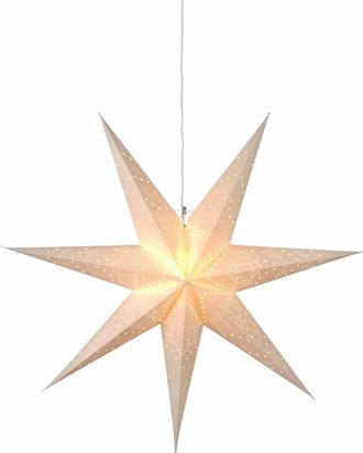 Best Season Star Trading 231-20 Papierstern Sensy Star 70 ca. 70x70 cm, incl. Kabel,E14-Fassung, Farbe: Creme,Vierfarb-Karton