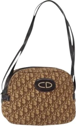 Dior Sac bandouli&egrave;re Trotter en toile Pre-owned - Femme - Pre-owned - Brun - Taille: ONE Size