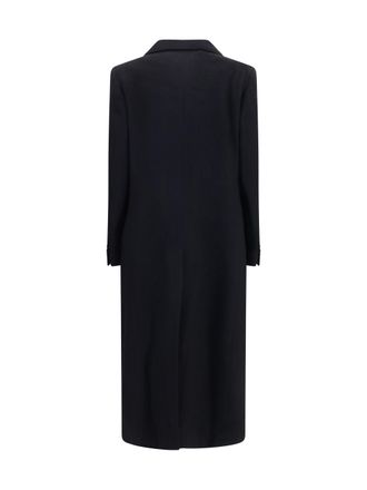 Our Legacy Womens Coat Manta Mohair-Wool Blend Black Hairy