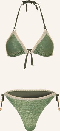 Banana Moon Banana Moon Triangel-Bikini Blucostora Shin Mit Glitzergarn gruen